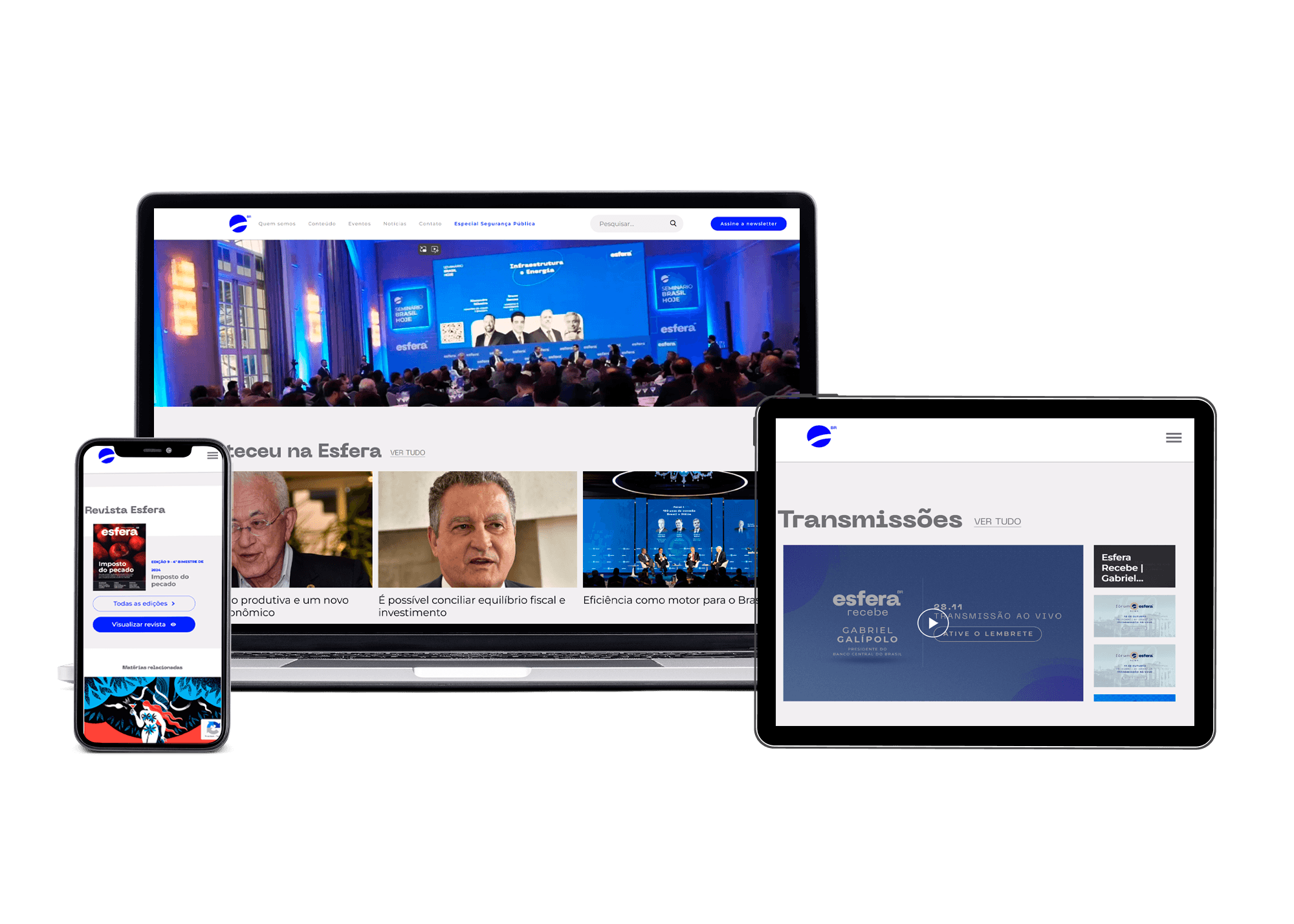 Site Esfera Brasil - Olivas Digital